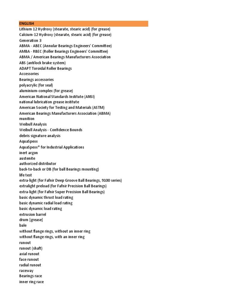 English-Polish Dictionary | PDF | Bearing (Mechanical) | Gear
