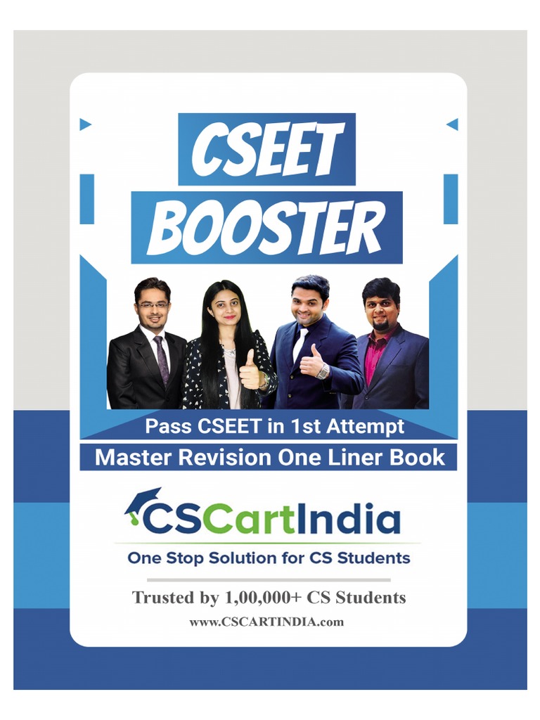 CSEET Booster One Liner Master Revision Book For Jan 2023 | PDF | Tort | Guarantee