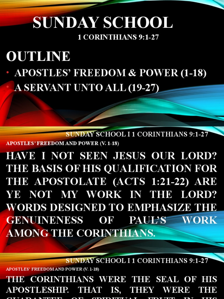 1 Corinthians 9 | PDF | Paul The Apostle | First Epistle To The Corinthians
