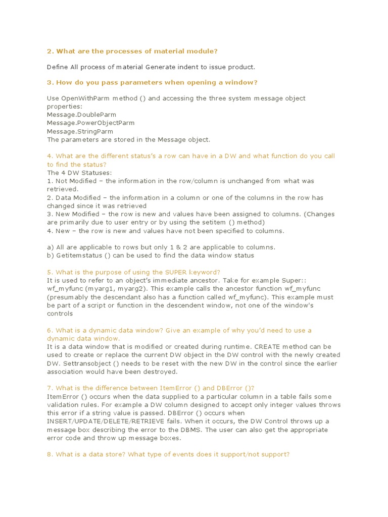 Inteview Questions Pdf Databases Method Computer Programming 2884