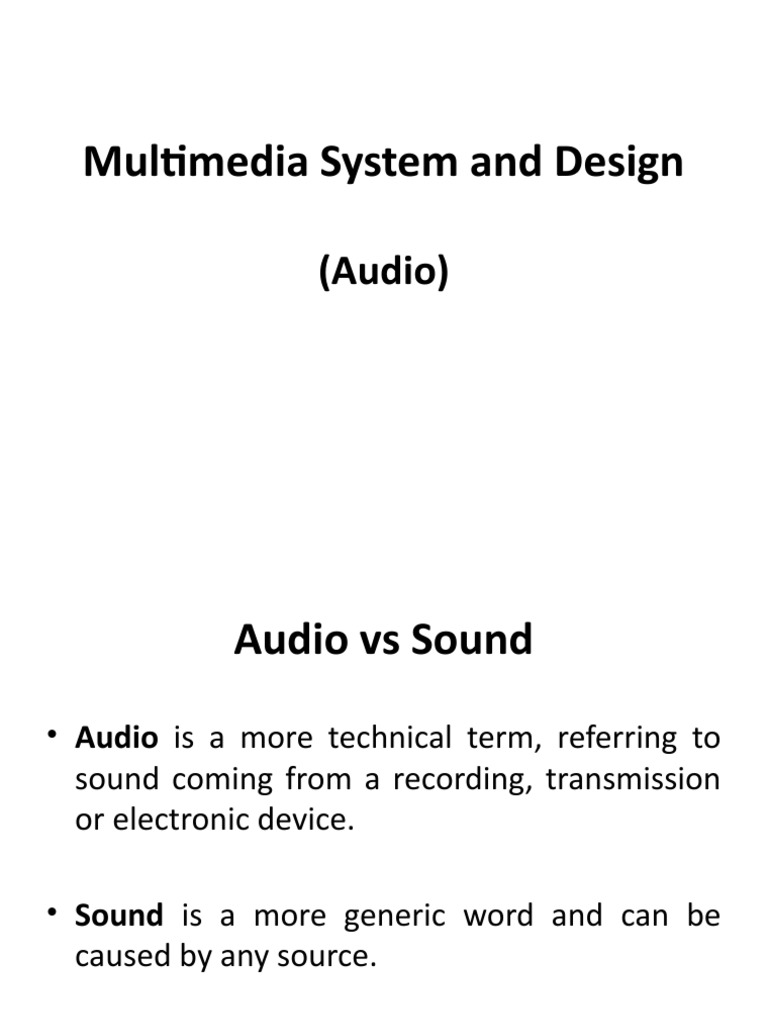 CH # 4 Audio | PDF | Sampling (Signal Processing) | Data Compression