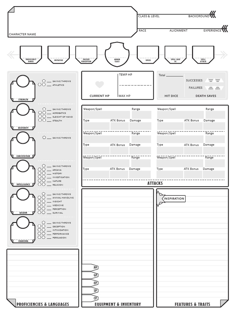 1869471-Sleepys Simple Char-Sheet (6 Slots) | PDF | Entertainment ...