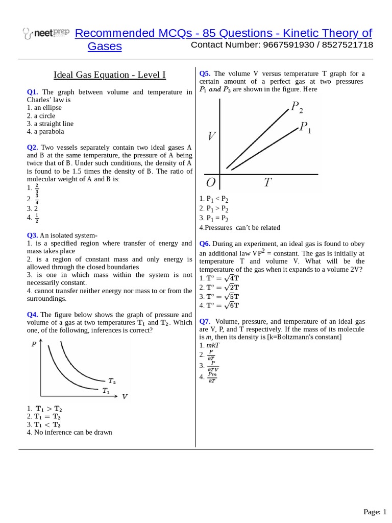 13 - Kinetic Theory of Gases | PDF | Gases | Temperature