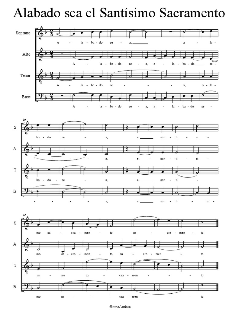 Alabado Sea (2x4) | PDF | Chant | Musique vocale