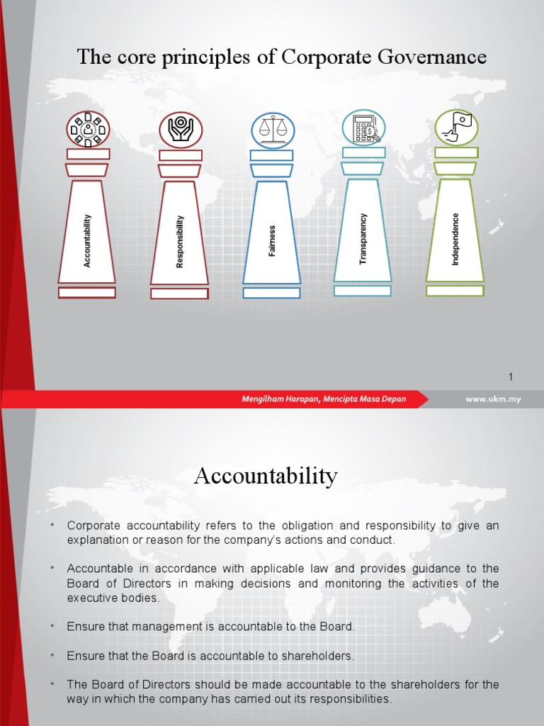 3 The Core Principles of CG | PDF | Corporate Governance | Board Of ...