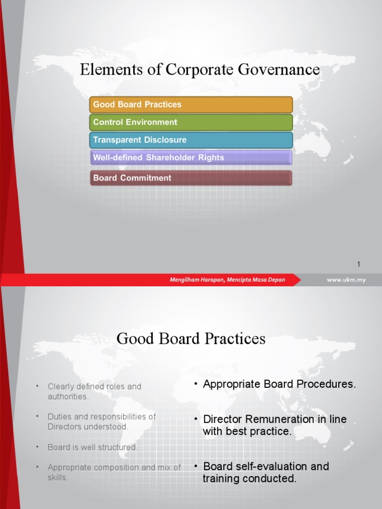 4 Elements of CG | PDF | Corporate Governance | Governance