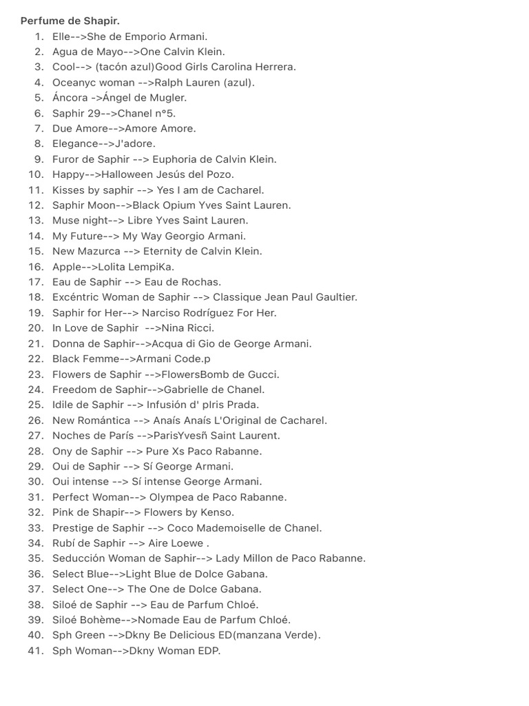 Perfume de Shapir | PDF