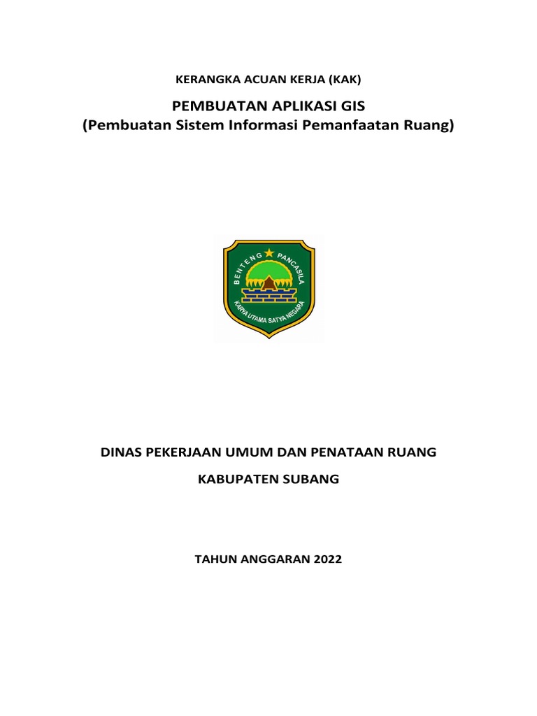 KAK Pembuatan Aplikasi GIS | PDF