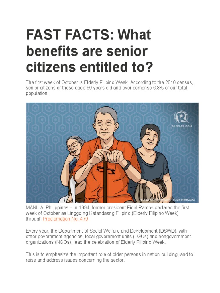 Benefits of Senior Citizens | PDF | Welfare | Taxes