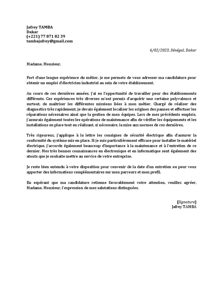 Lettre Motivation | PDF | Ordinateurs