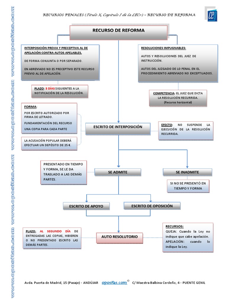 Esquema Recurso de Reforma | PDF | Apelación | Instituciones gubernamentales