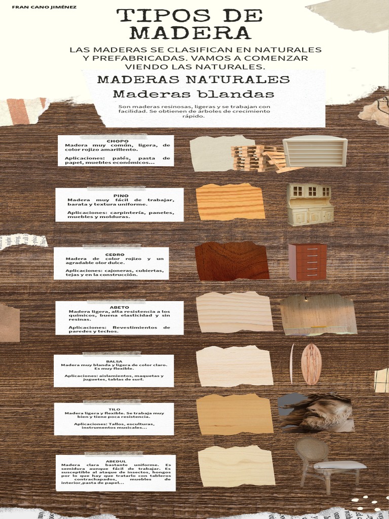 Tipos de Madera | PDF | Madera | Artesanías