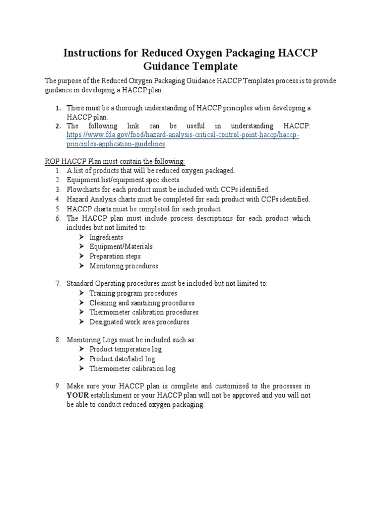 HACCP Plan Example | Download Free PDF | Refrigerator | Hazard Analysis ...