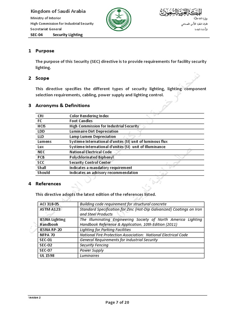 HCIS-lighting Standard 2017 V 2 | PDF | Lighting | Manufactured Goods