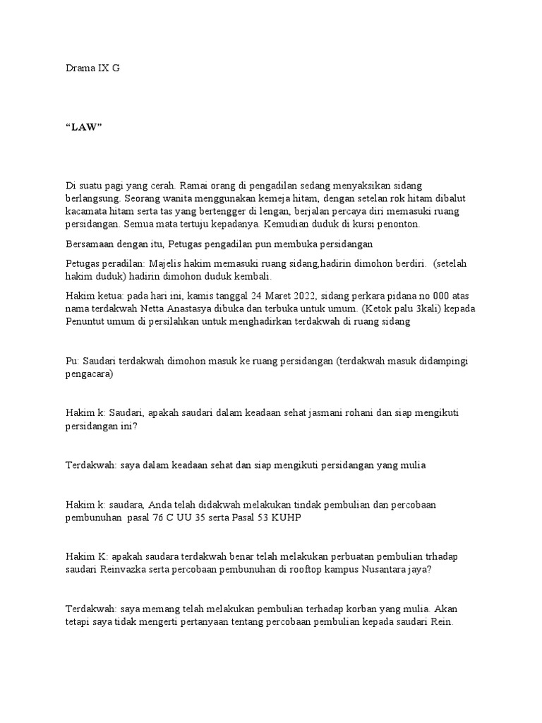 Drama Fiks IX G | PDF