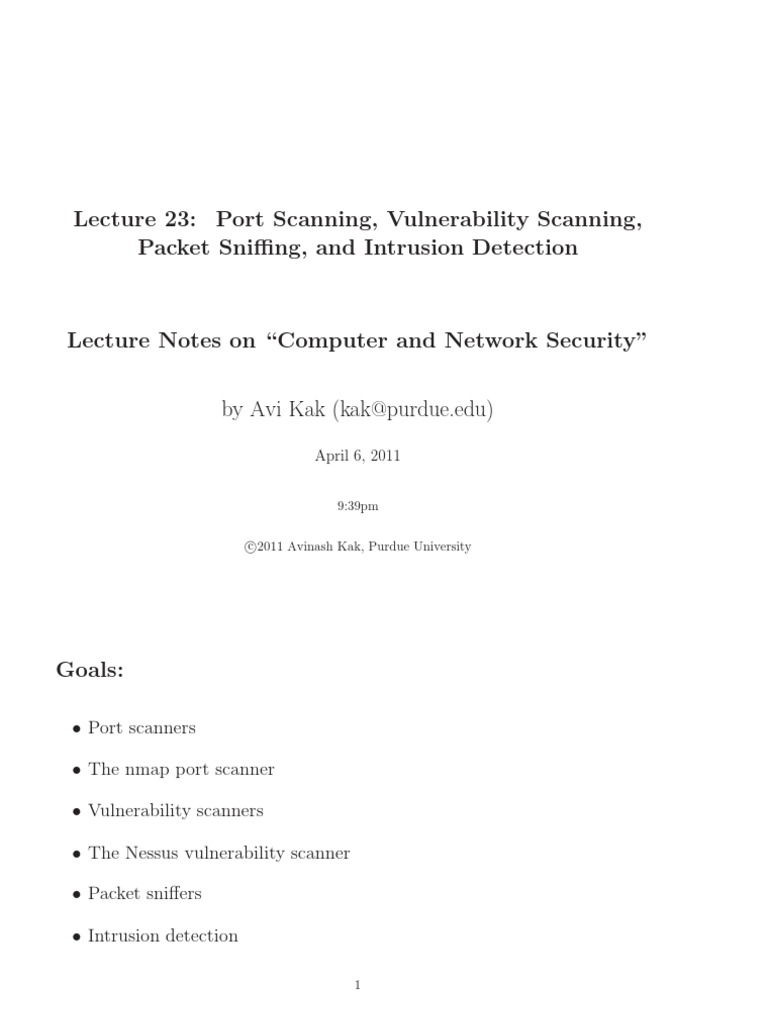 Packet or Network Sniffing | PDF | Transmission Control Protocol | Port (Computer Networking)