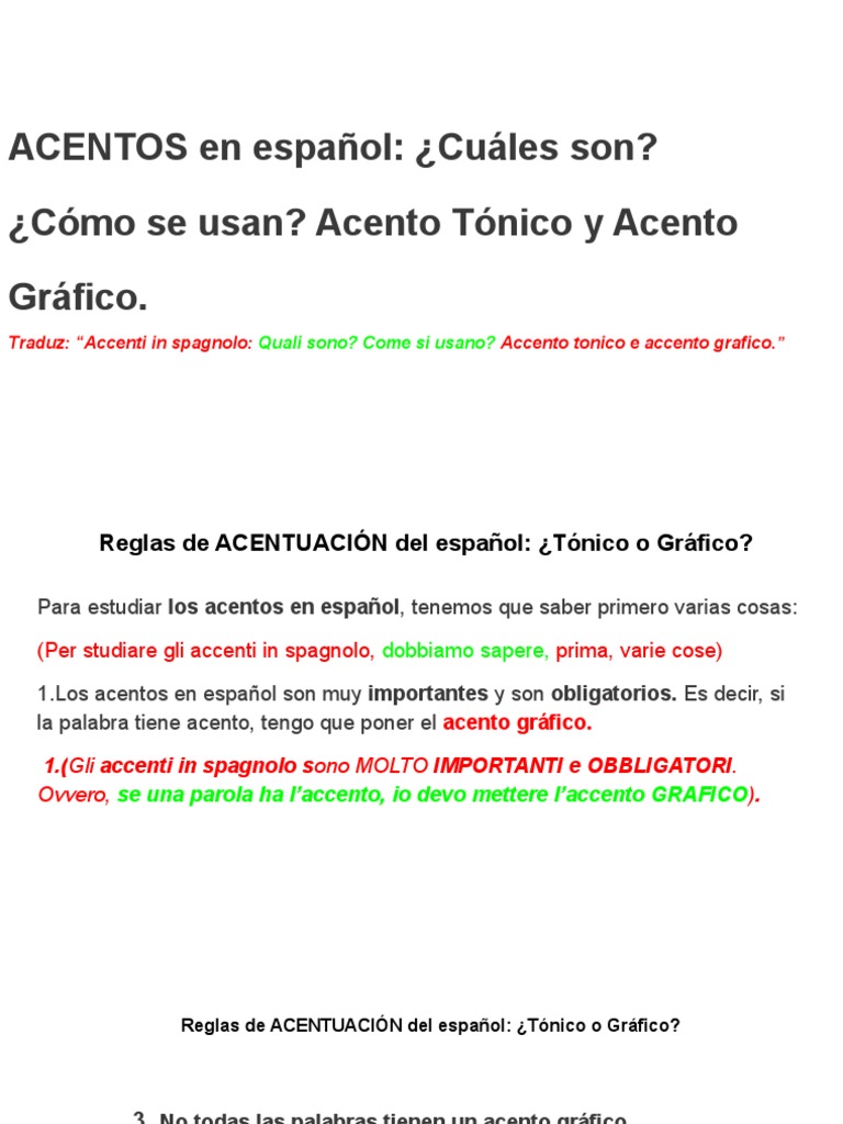ACENTOS en Español: ¿Cuáles Son? ¿Cómo Se Usan? Acento Tónico y Acento ...