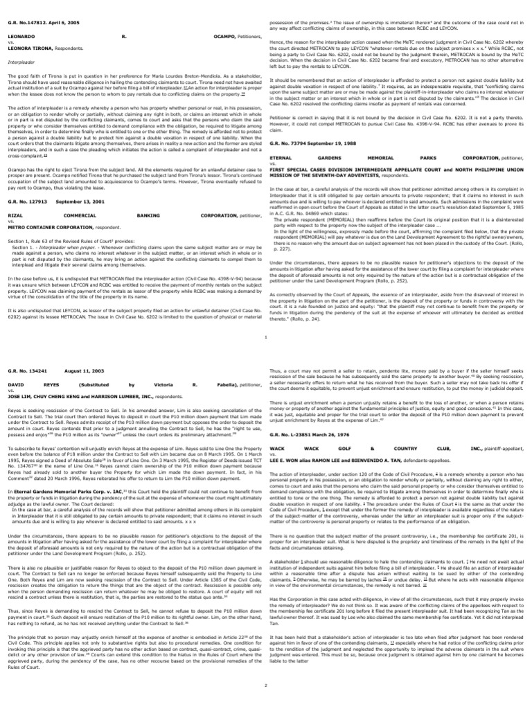 Special Civil Actions Cases | PDF | Lawsuit | Certiorari