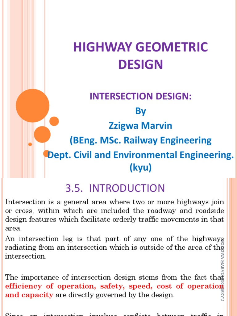 Geometric Design-Intersection Design-Part D | PDF | Intersection (Road ...