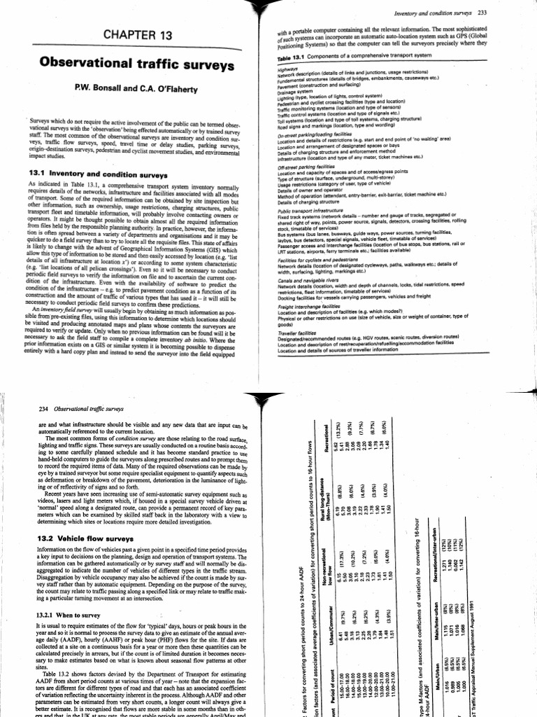 Traffic Count and Traffic Surveys | PDF