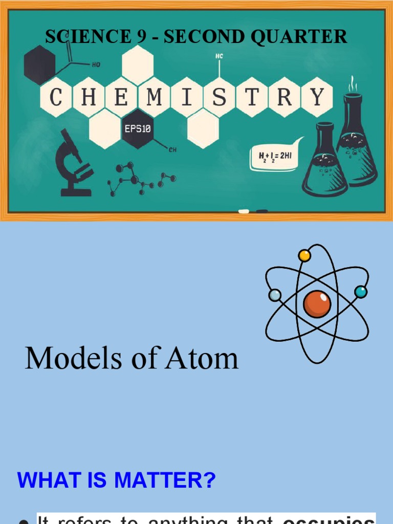 Science Quarter 2 Chemistry Atomic Models | PDF