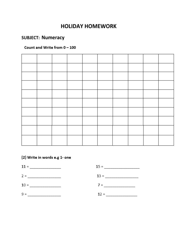 2nd Term Holiday Assignment Pdf