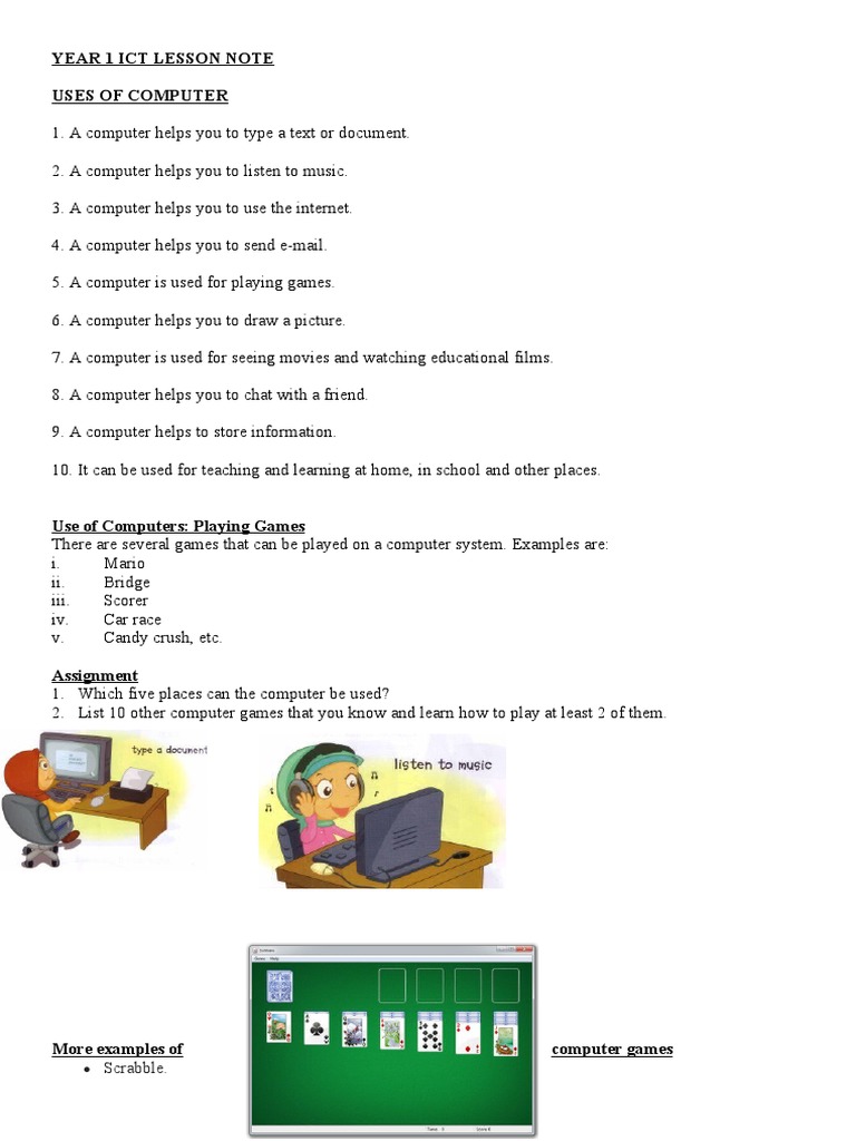 ICT Basics for Young Learners | PDF | Computer Keyboard | Input/Output