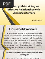 Household Worker Duties Overview | PDF | Housekeeping | Home