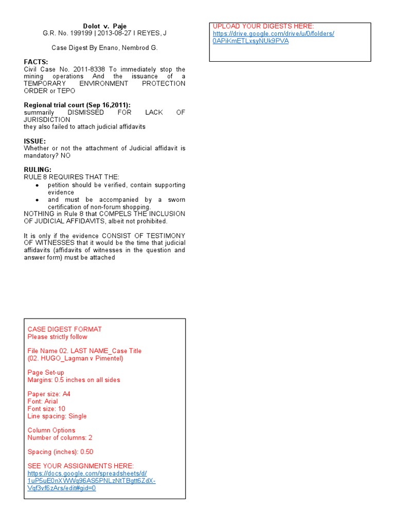 1 - Enano - Dolot v. Paje | PDF