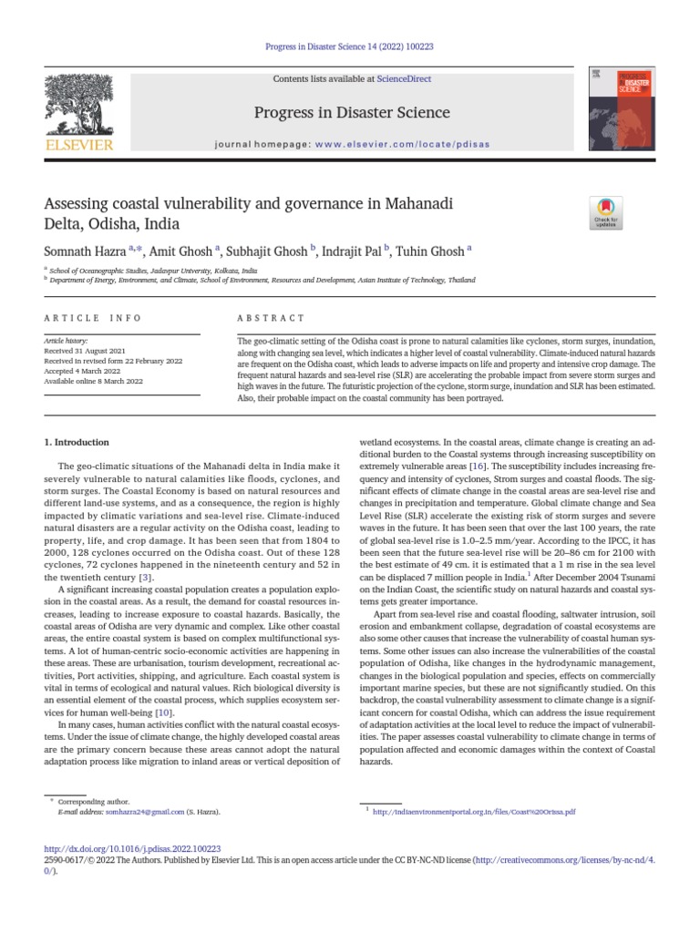 Assessing Coastal Vulnerability and Governance in Ma - 2022 - Progress ...