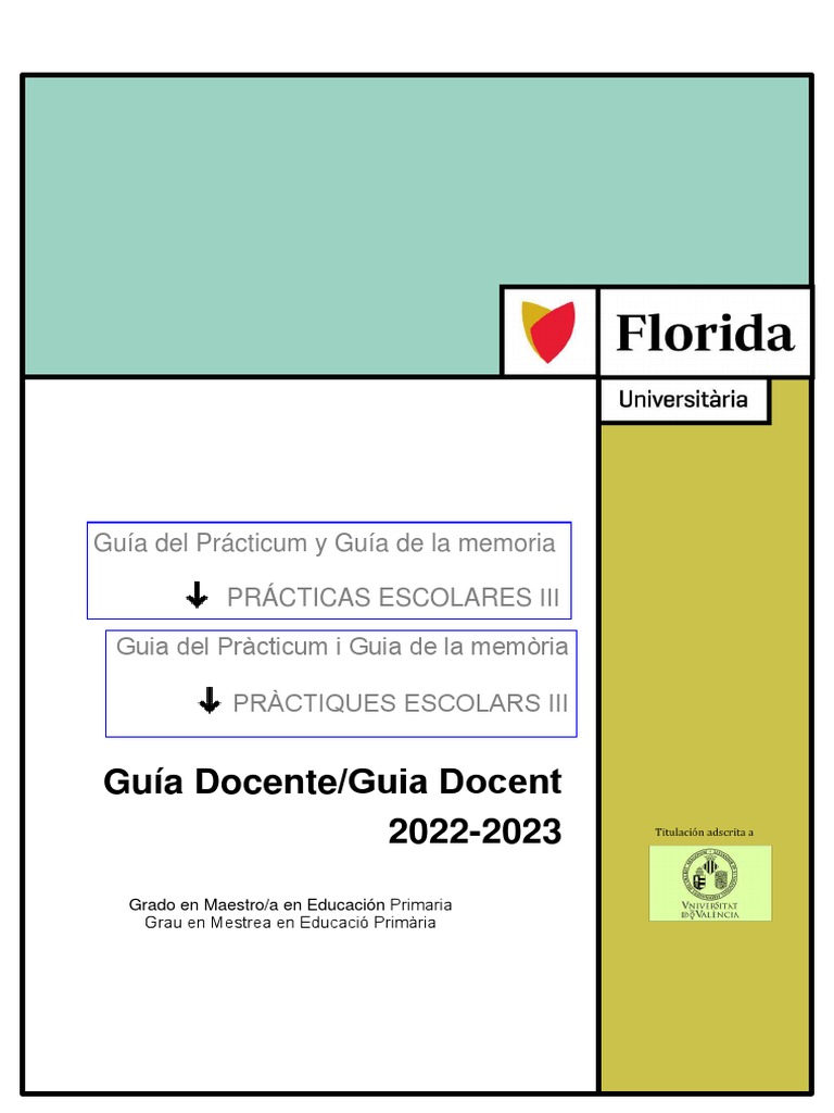 Guía TFG Magisterio de Primaria 2023 Florida Universitaria. | PDF | Plan de estudios | Educación ...