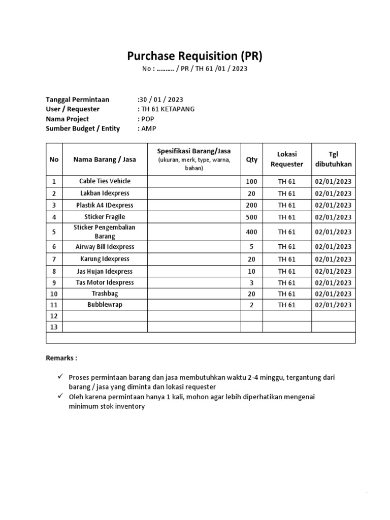 Form PRF Pop TH 61 Ketapang Jatim 2 2023 | PDF