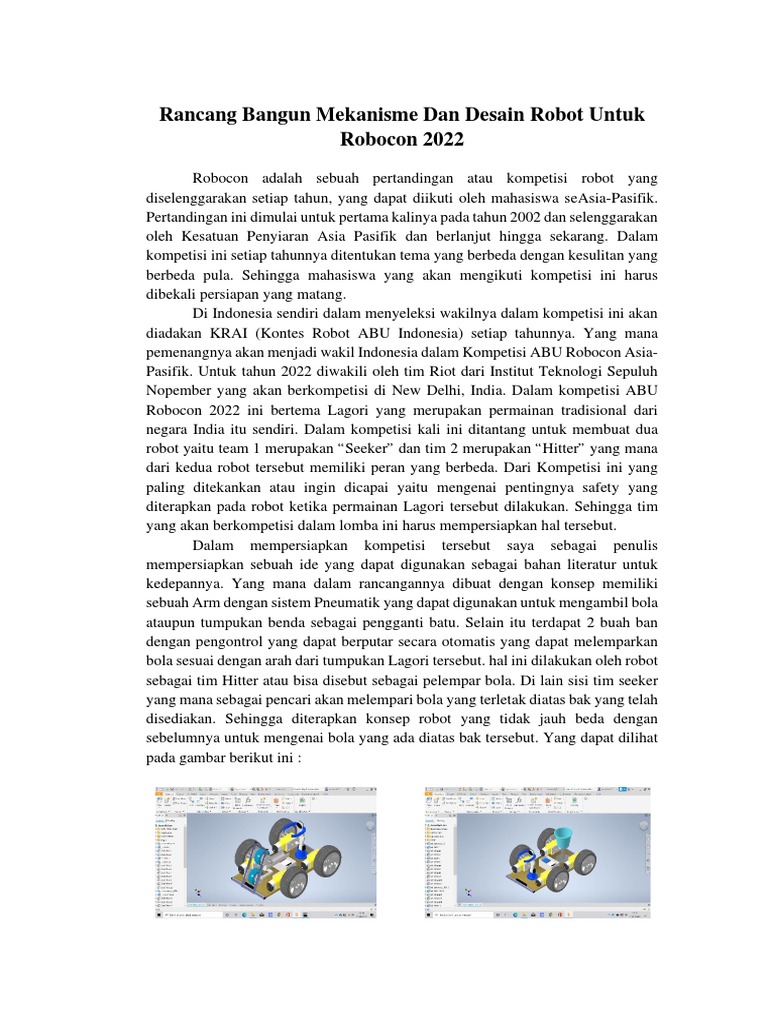 Saurizha Maulia Subagiyo - 2042211024 - Rancang Bangun Mekanisme Dan Desain Robot Untuk Robocon ...