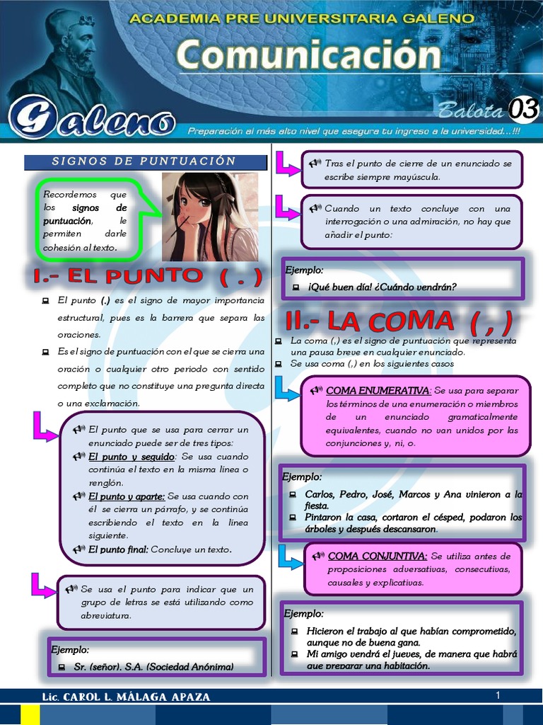 Balota N 3 Signos de Puntuaci N 2023 | PDF | Coma | Lingüística