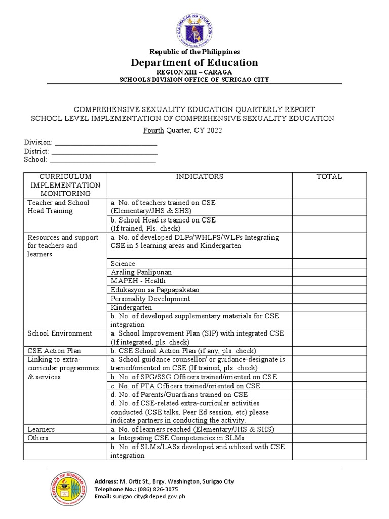 CSE Report Template | PDF CSE Report Template | PDF