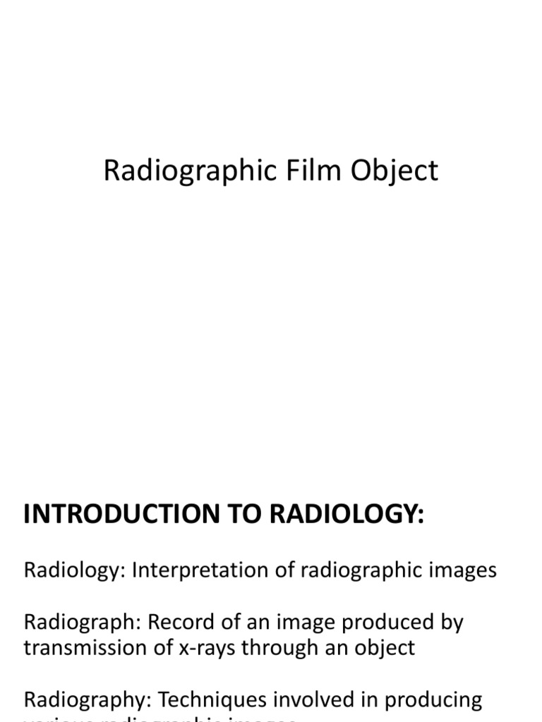 Overview of Radiographic Film Types | PDF | Radiography | X Ray