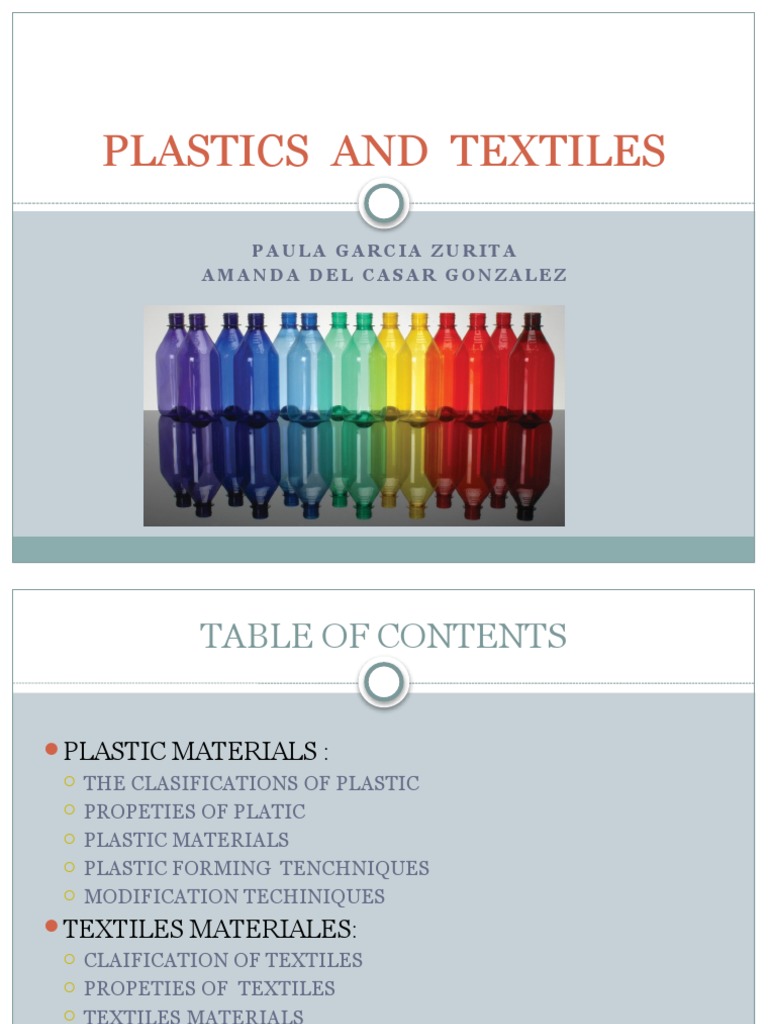 Plastics and Textiles | PDF