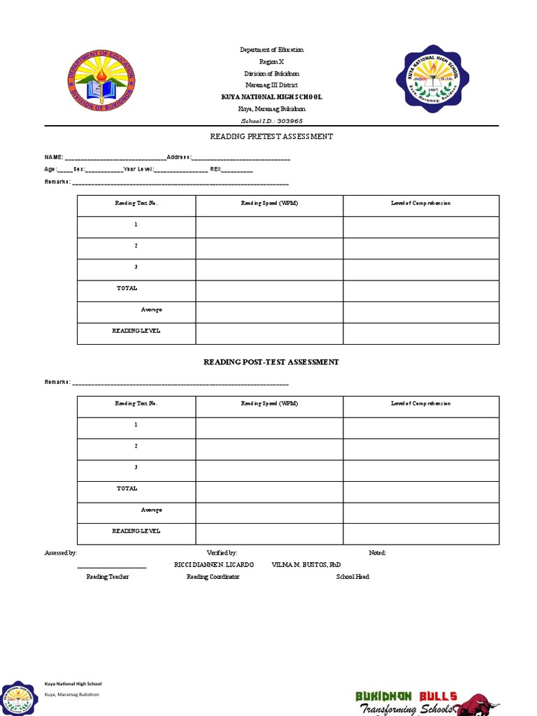 Student Reading Profile | PDF