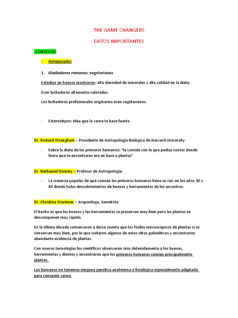 The Game Changers | PDF | Alimentos | Dieta