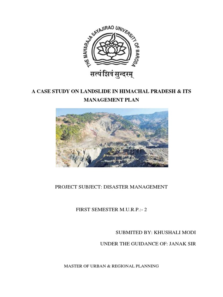 Khushali Modi (Land Slide Report) | PDF | Emergency Management | Landslide