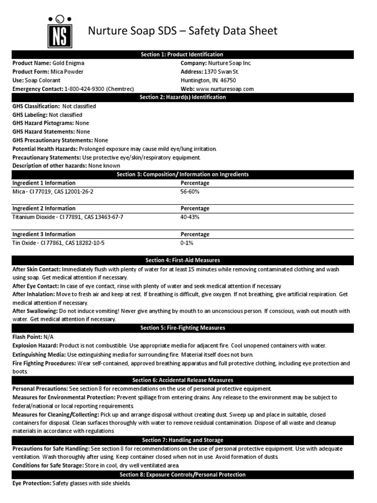 Gold Enigma SDS Revised 2 | PDF | Personal Protective Equipment ...