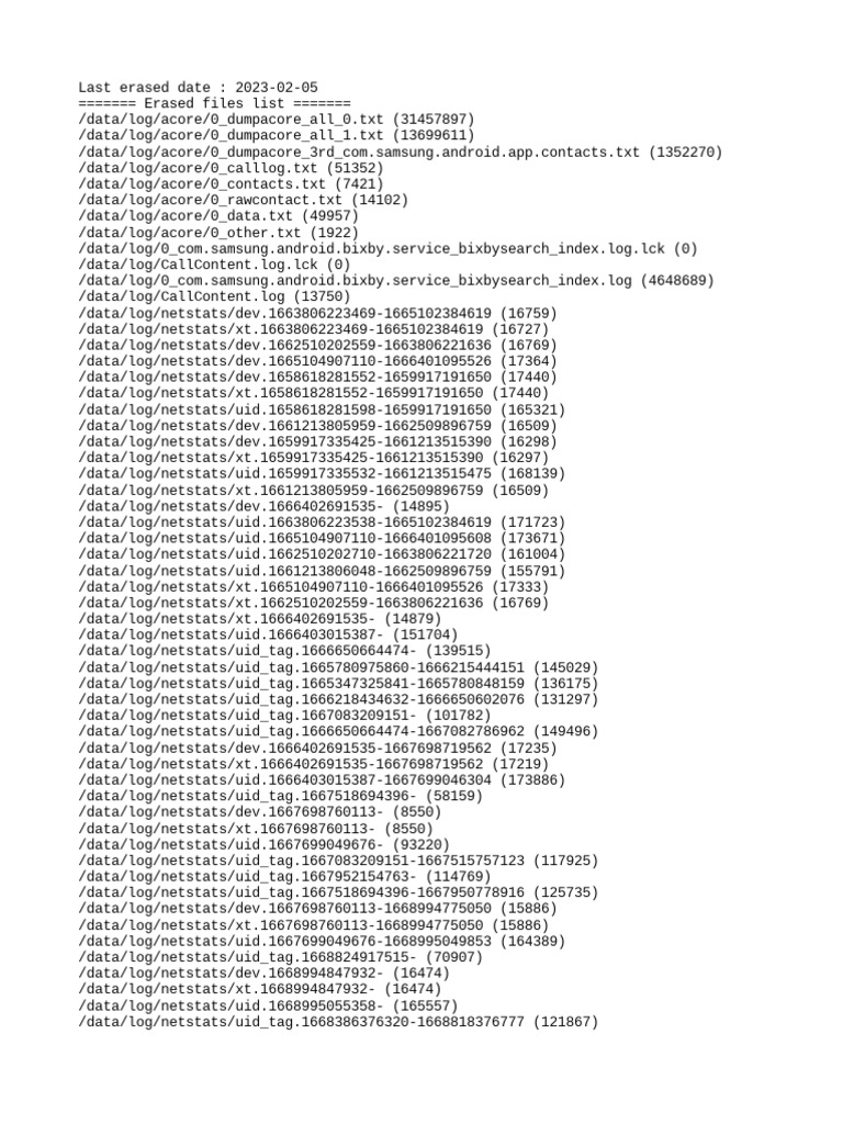 Erased Log by Sos | PDF | Computer Data | Computing