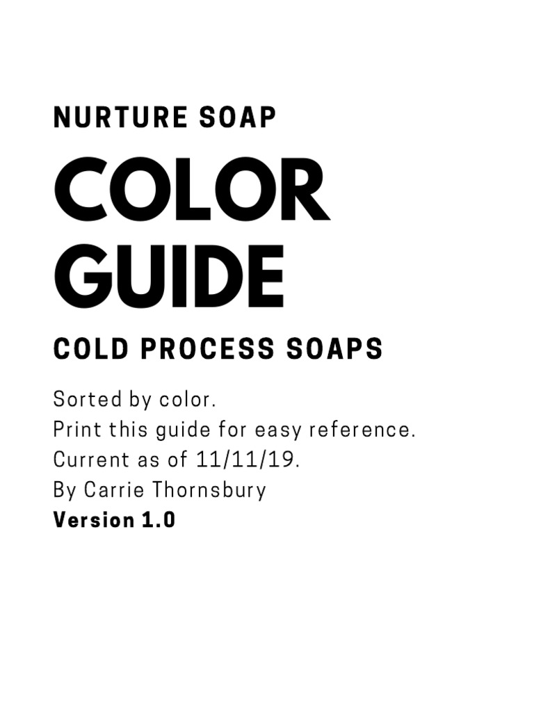 Nurture Soap CP Color Guide | PDF | Color | Green