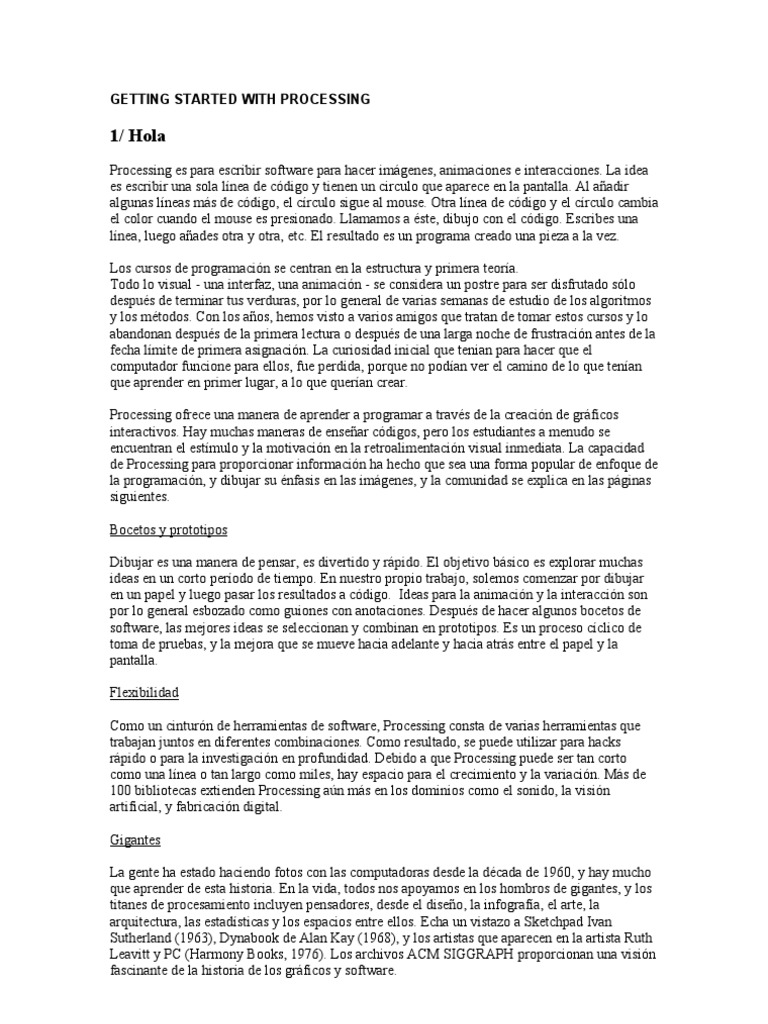 Getting Started With Processing | PDF | Point and Click | Archivo de computadora