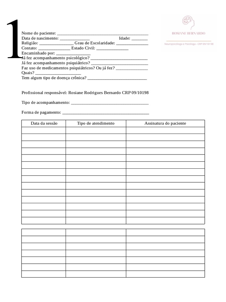 Ficha para Paciente | PDF