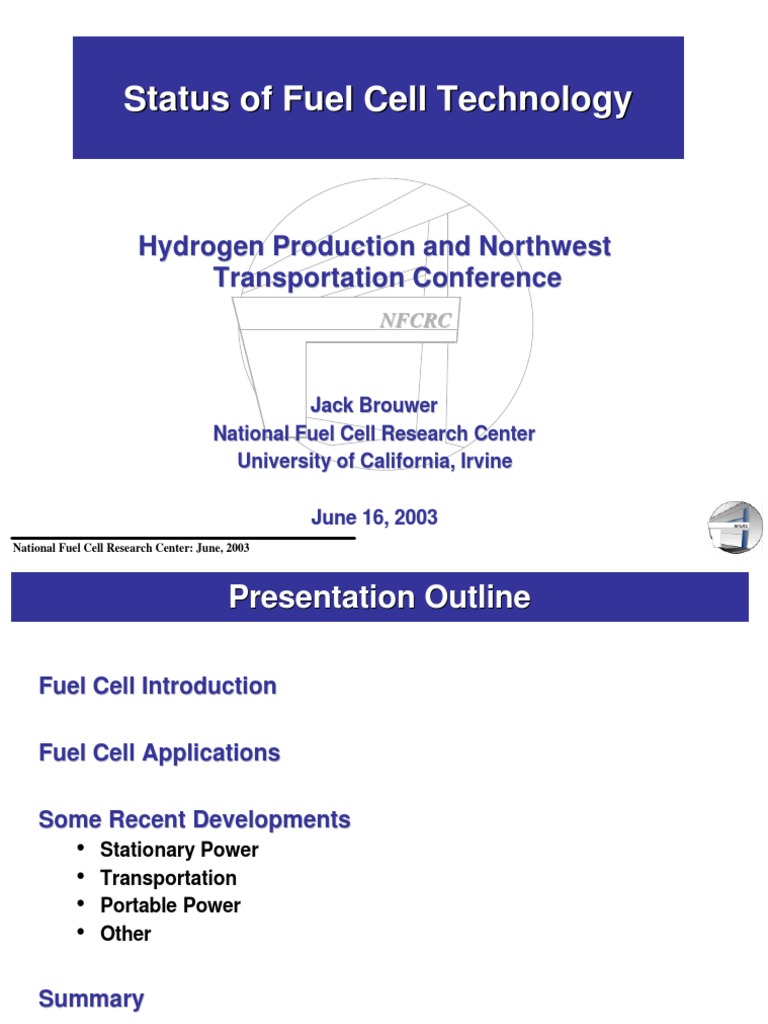 Status of Fuel Cell Technology | PDF | Fuel Cell | Nature