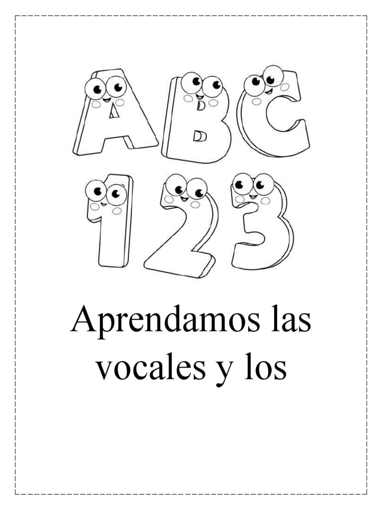 Aprendamos Las Vocales y Los Numeros Coloreando | PDF