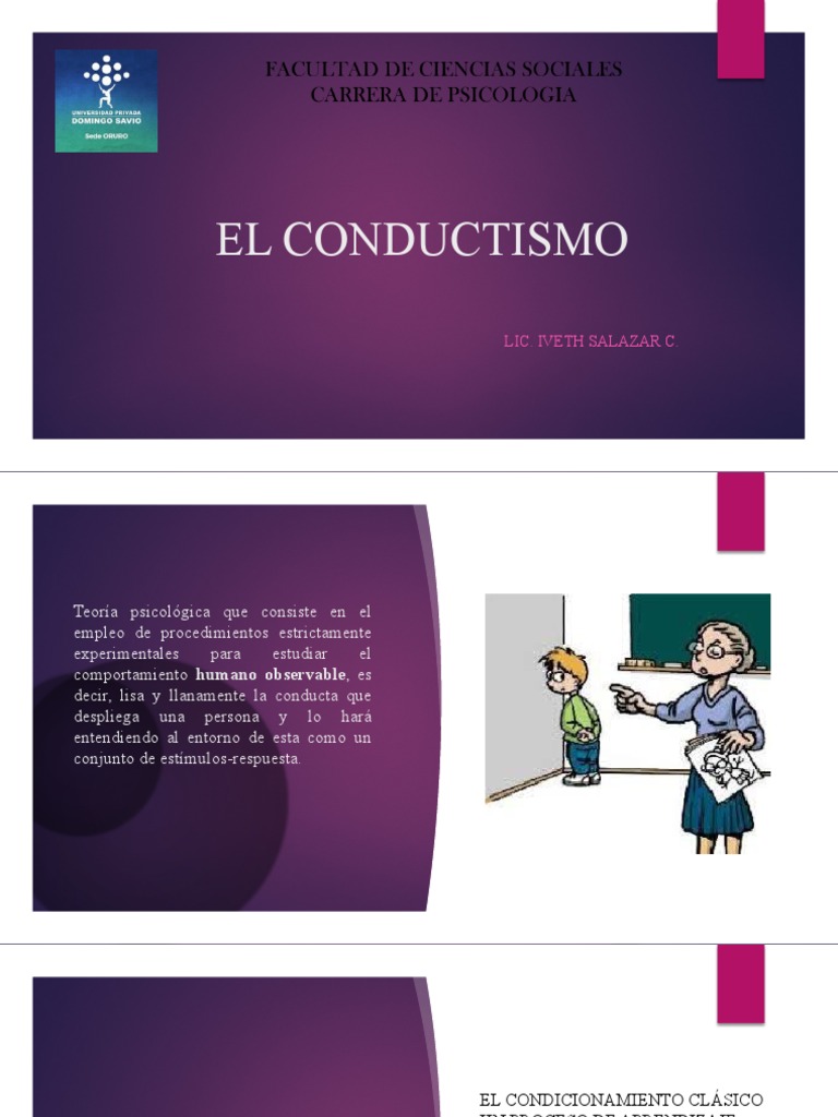 El Conductismo | PDF | Teorías psicologicas | Ciencias del comportamiento