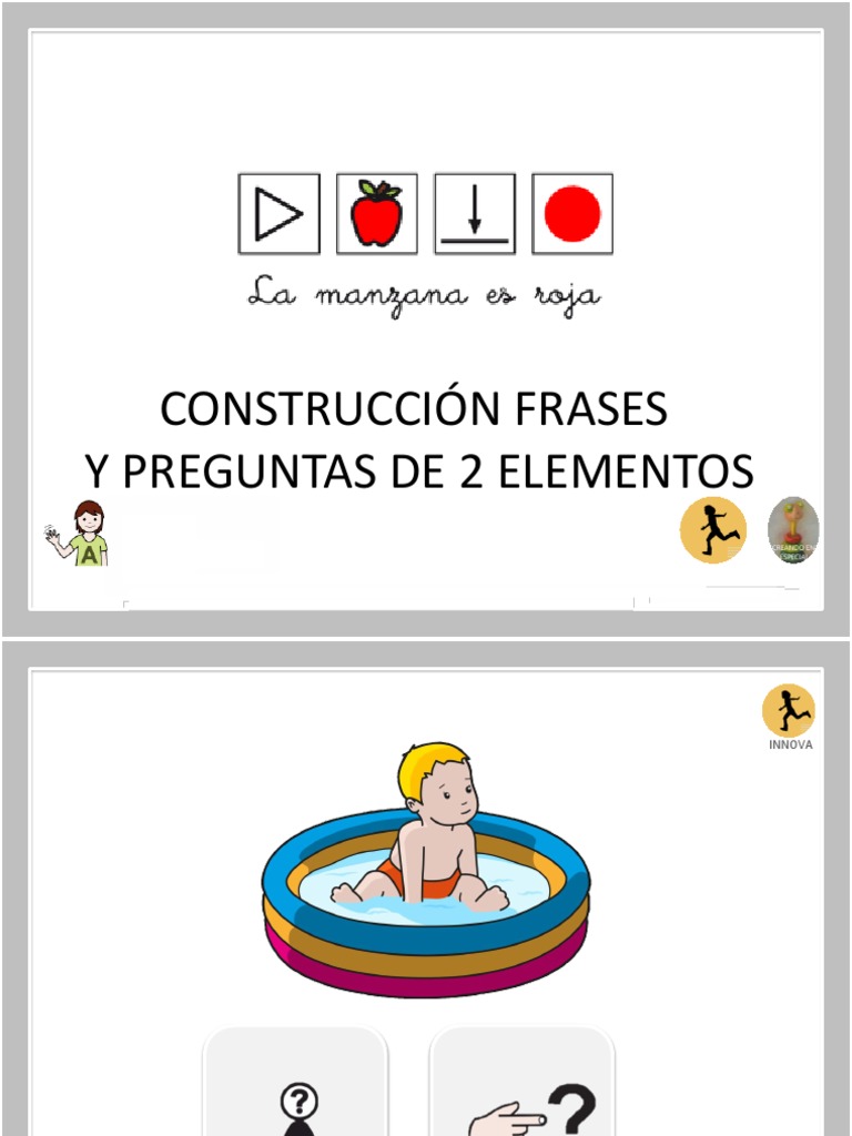 Construimos Frases de Dos Elementos - Material TEACCH | PDF