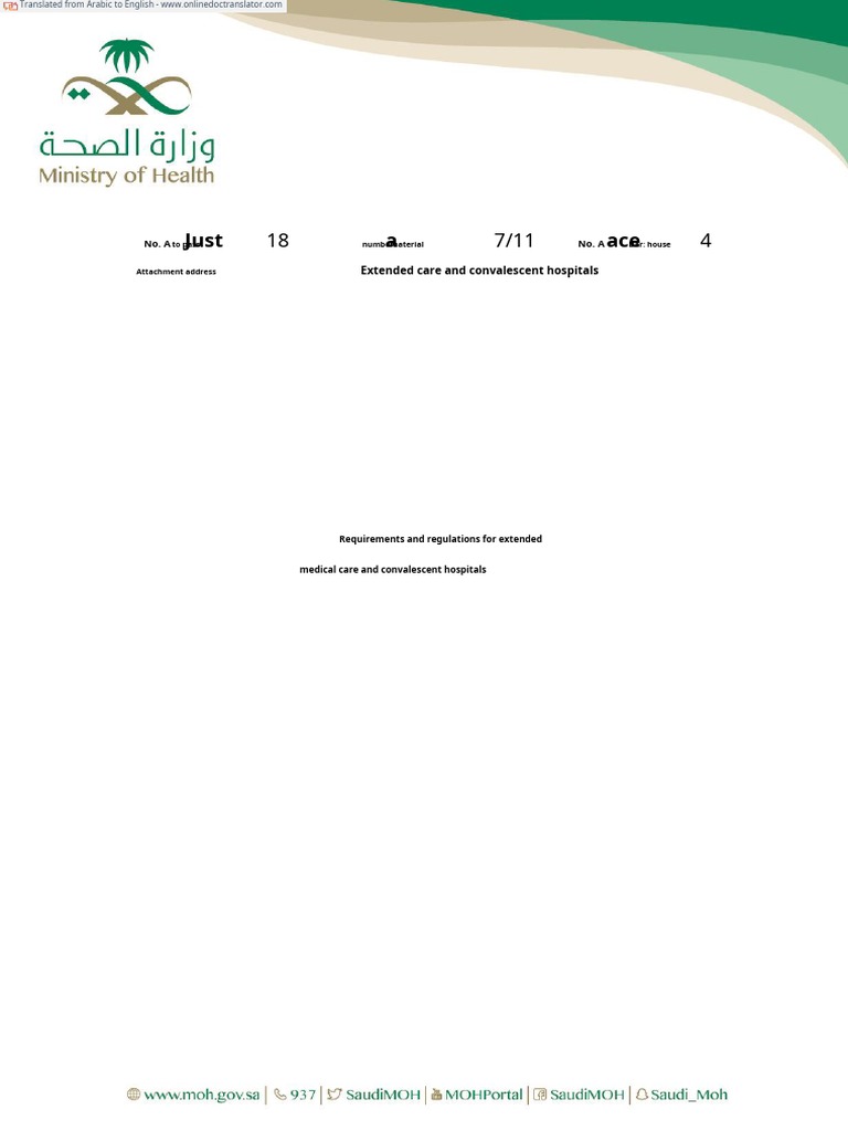 A5 - MOH REGULATIONS - ANNEX 18 - EXTENDED CARE FACILITIES - Ar.en ...